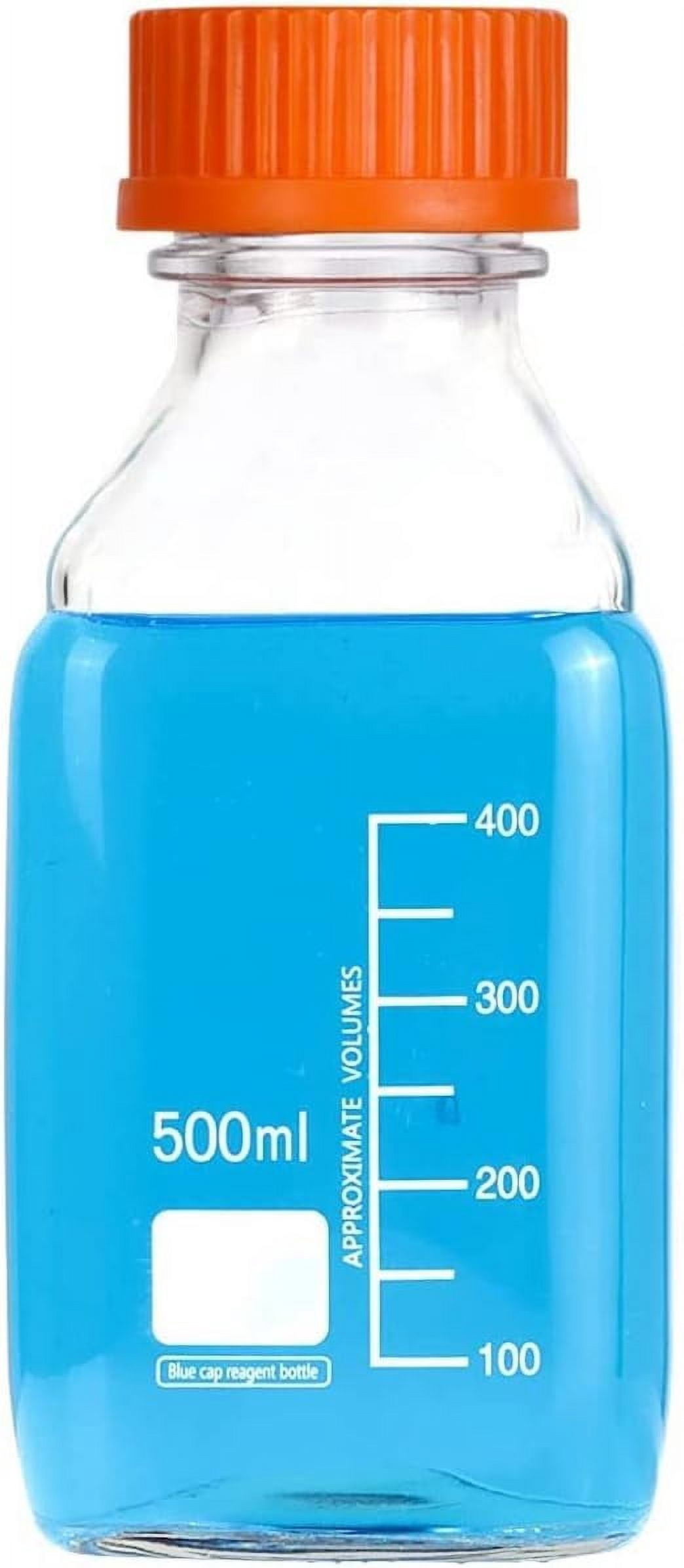 Lab Media Storage Square Bottles Graduated Glass Container GL45 Screw ...