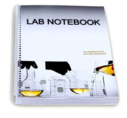 Lab Notebook 100 Carbonless Pages Spiral Bound (Copy Page Perforated ...
