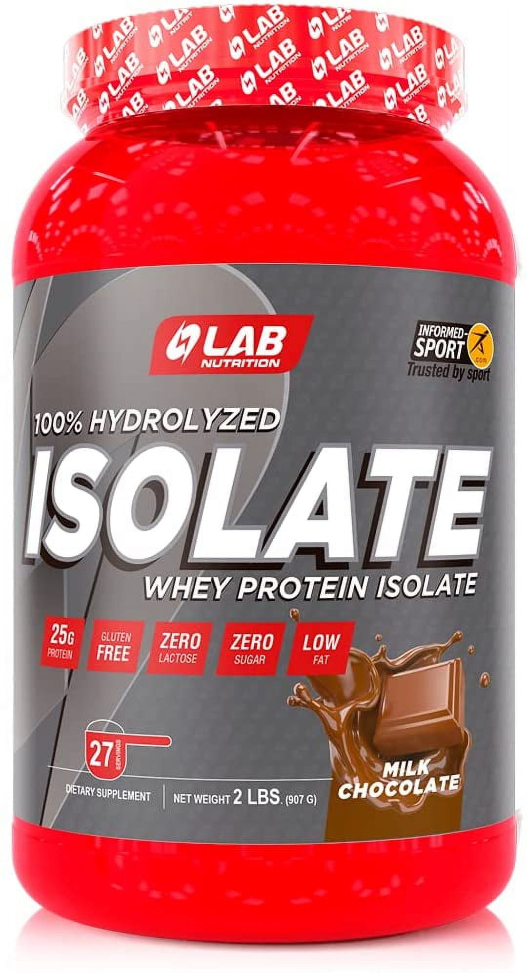 Lab Nutrition - Whey Protein Isolate 100% Hydrolyzed, Lean Muscle ...