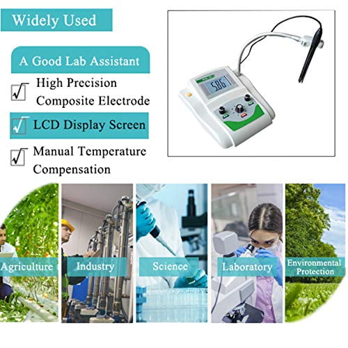 Lab PH Meter Desktop Digital PH Tester Benchtop mV Tester Digital ...