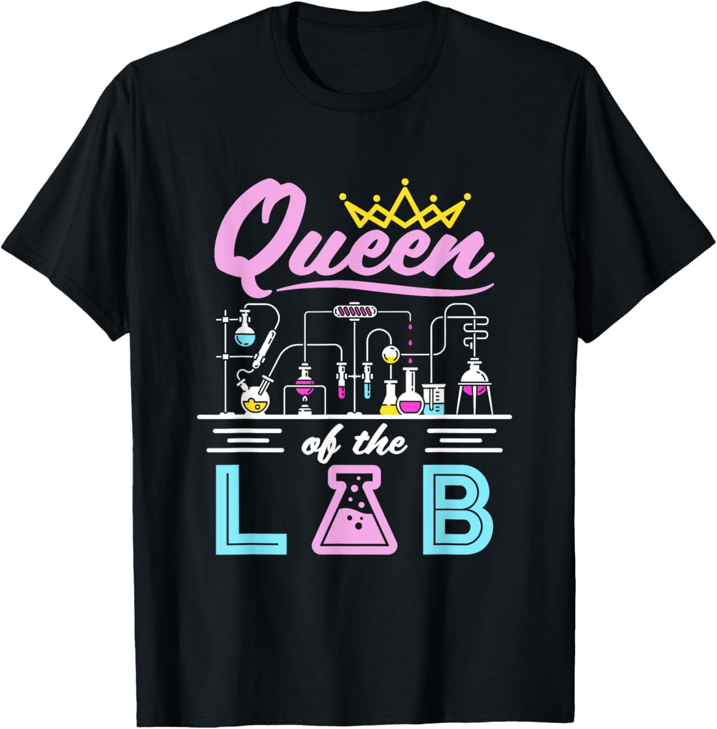 Lab Queen Cute Female Scientist Laboratory Science Women T-Shirt - Walmart.com