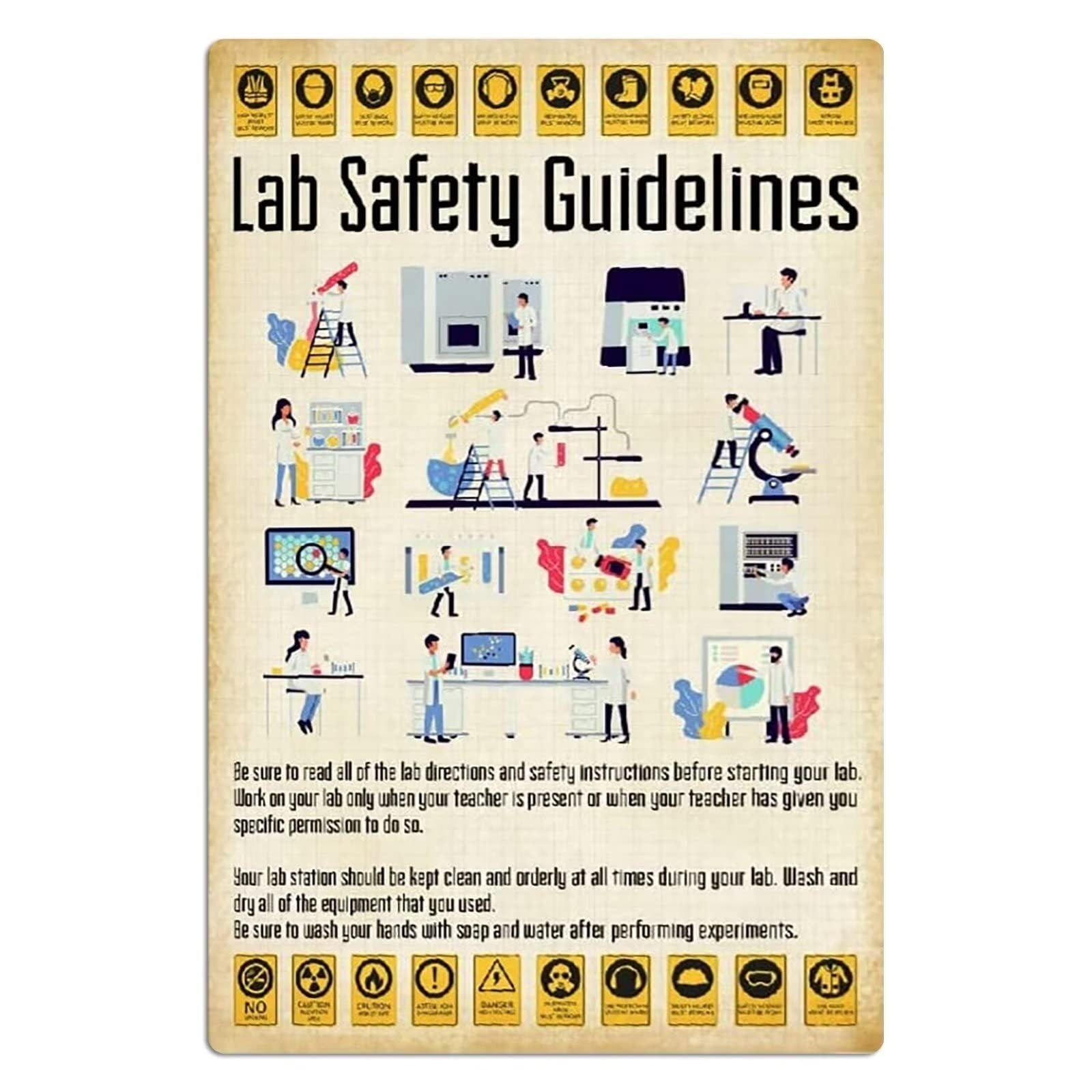 Lab Safety Guidelines Lab Staff Reference Infographic Posters Labs ...