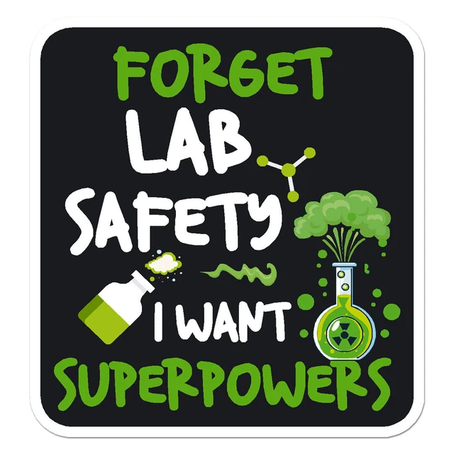 Lab Safety Superpowers Sticker Phone Decal Water Bottle Stickers Car ...