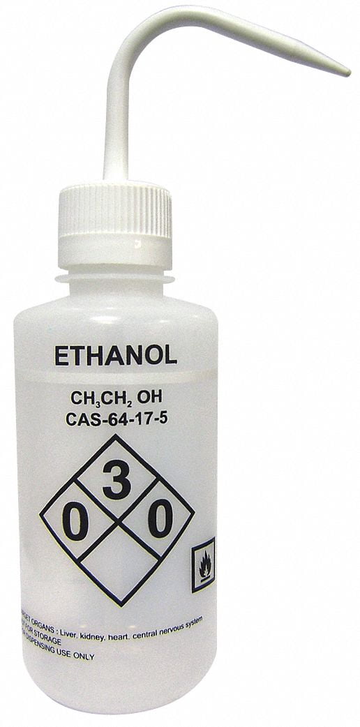 Lab Safety Supply Wash Bottle,1000mL,Standard Spout,PK4 24J882 ...
