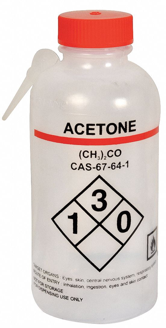 Lab Safety Supply Wash Bottle,500mL,Integrated Spout,PK4 24J877 ...