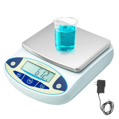 Lab Scale 5000g x 0.01g Digital Precision Analytical Balance- Gram Scale 10mg High Precision ...