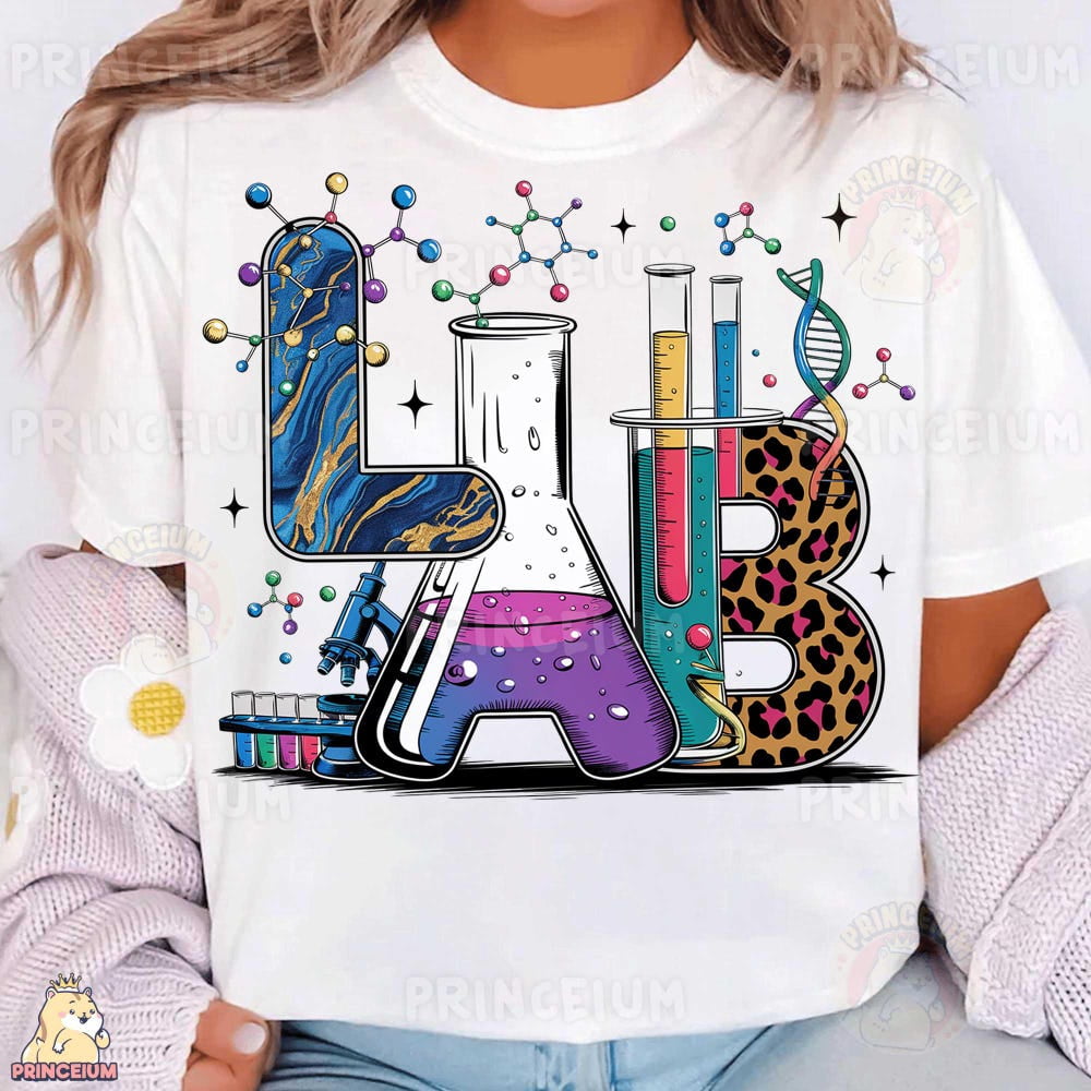 Lab Science Shirt, Chemistry Shirt, Scientist, Beaker Clipart, Colorful ...