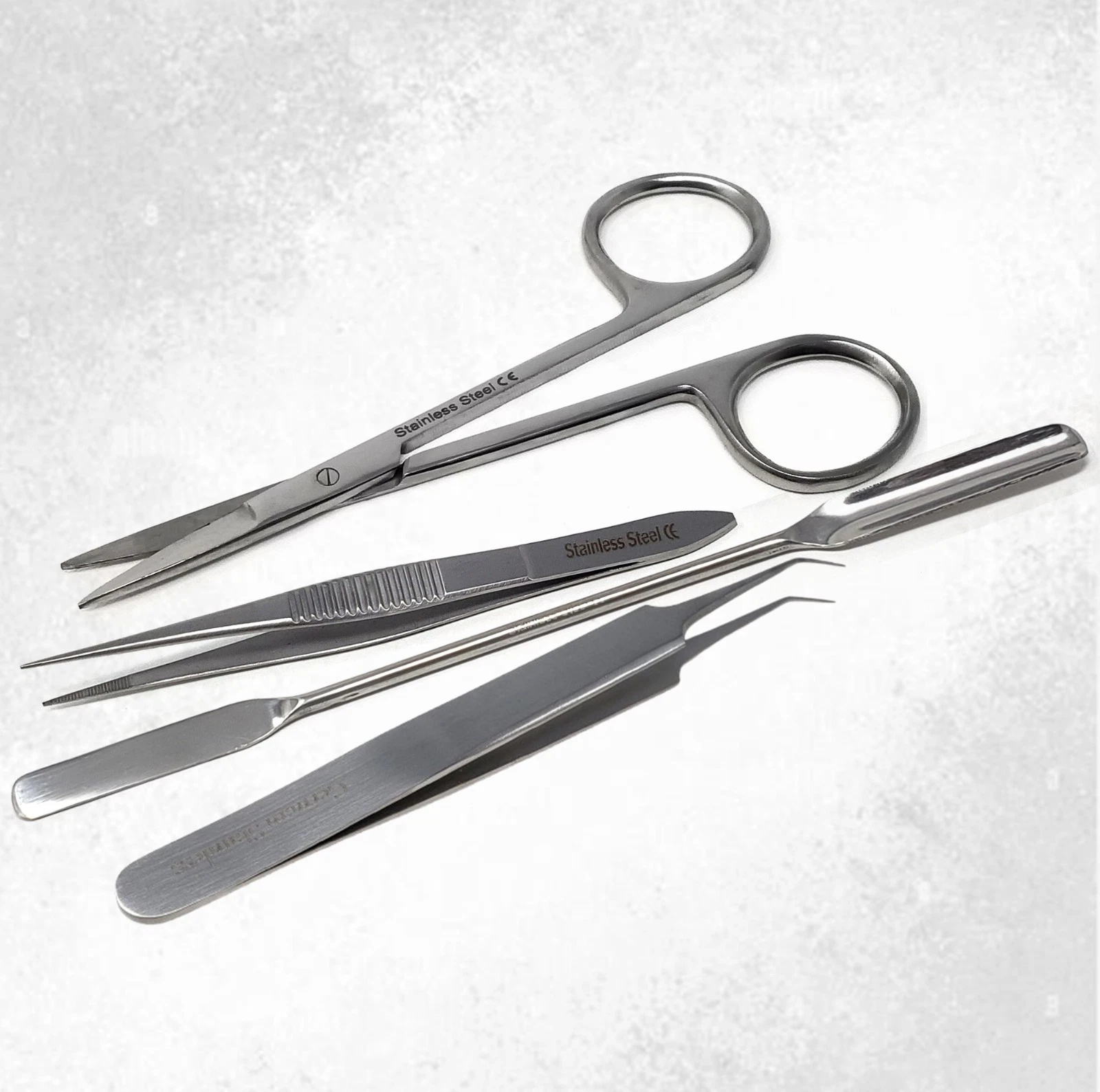 Lab Scissors, Tweezers & Double Ended Spatula Mixing Spatulas For Lab Use Multipurpose Stainless ...