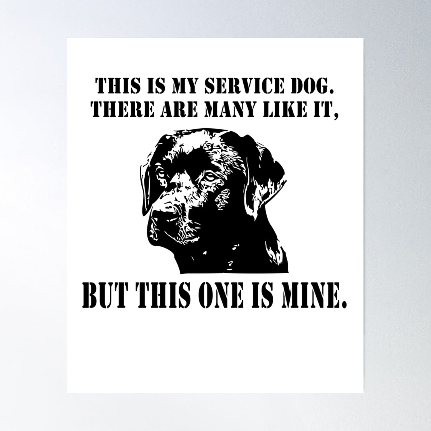 Lab Service Dog Poster Wall Art, Modern Wall Decor, 24x36 UNFRAMED ...