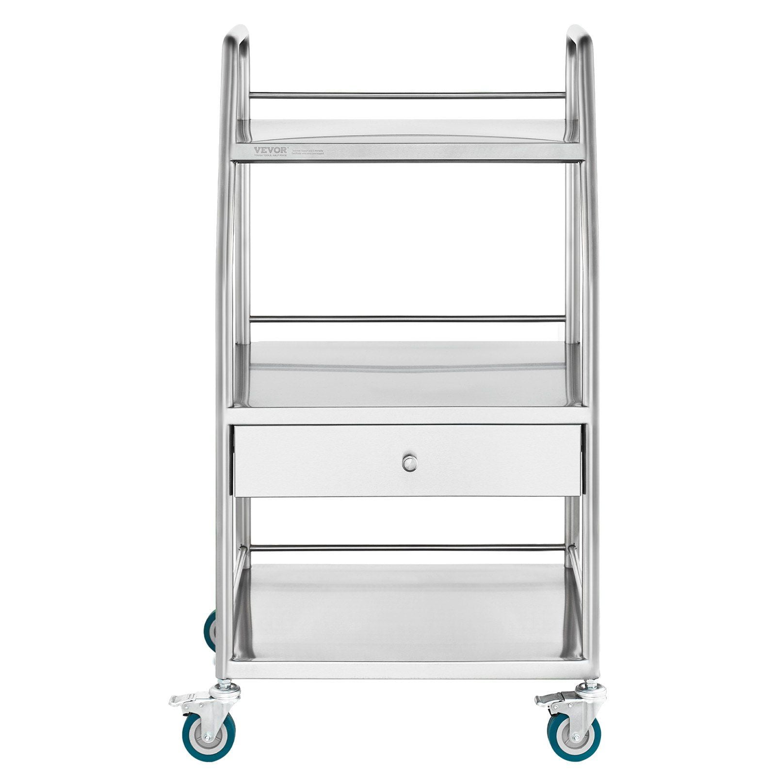 Lab Serving Cart, 3 Layers Stainless Steel Utility Rolling Cart ...