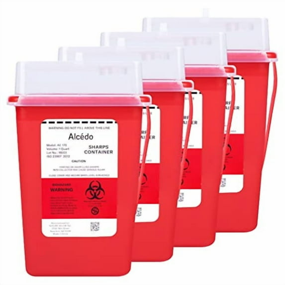 Lab Sharps Container 1 Quart (4-Pack)$$Office - Walmart.com