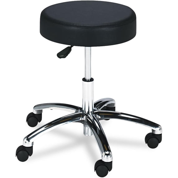 Lab Stool Pneumatic Lift Chrome Base Height-Adjustable Base Easy-to ...