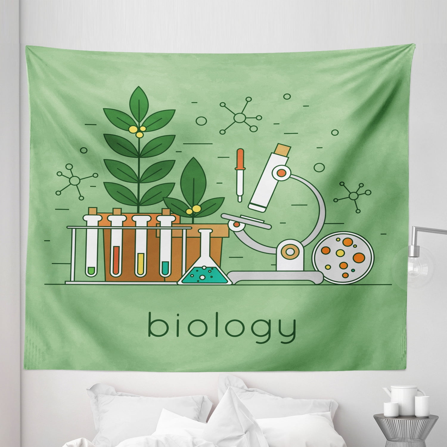 Lab Tapestry, Biology Laboratory Workspace and Research Equipment ...