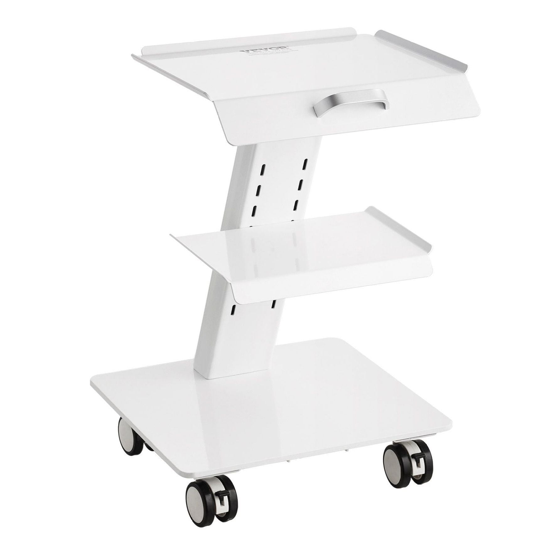 Lab Trolley, 3-Layer Rolling Lab Cart, Metal Mobile Trolley with Swivel ...