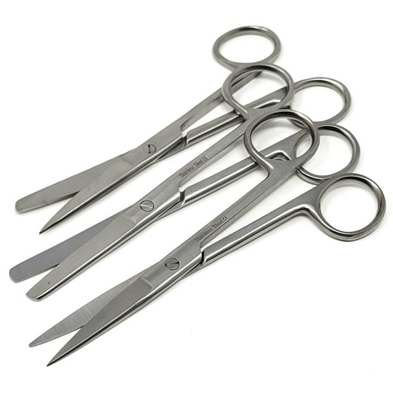 Lab Use Scissors Set of 3 - 5.5" Straight Sharp/Sharp + Sharp/Blunt ...