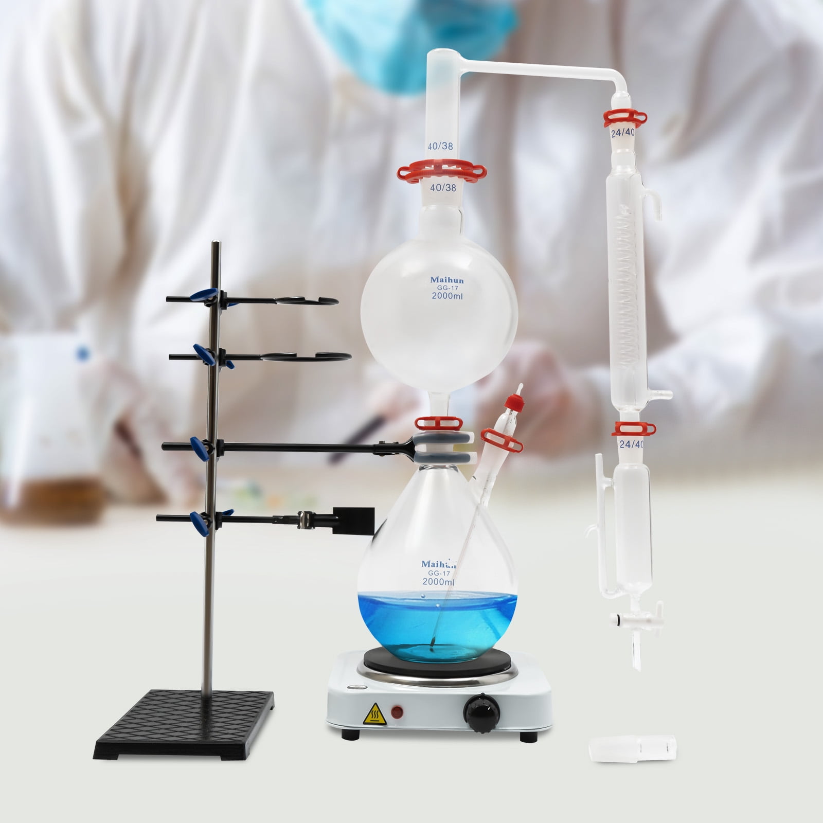 Lab Vacuum Filtration Distillation Apparatus, 1000W Electric Stove ...