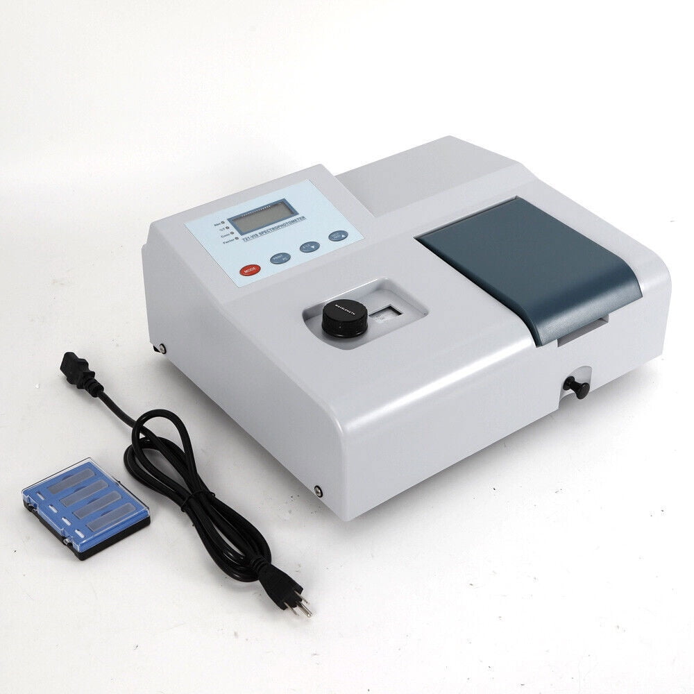 Lab Visible Spectrophotometer Spectrometer Digital 350-1020nm ...