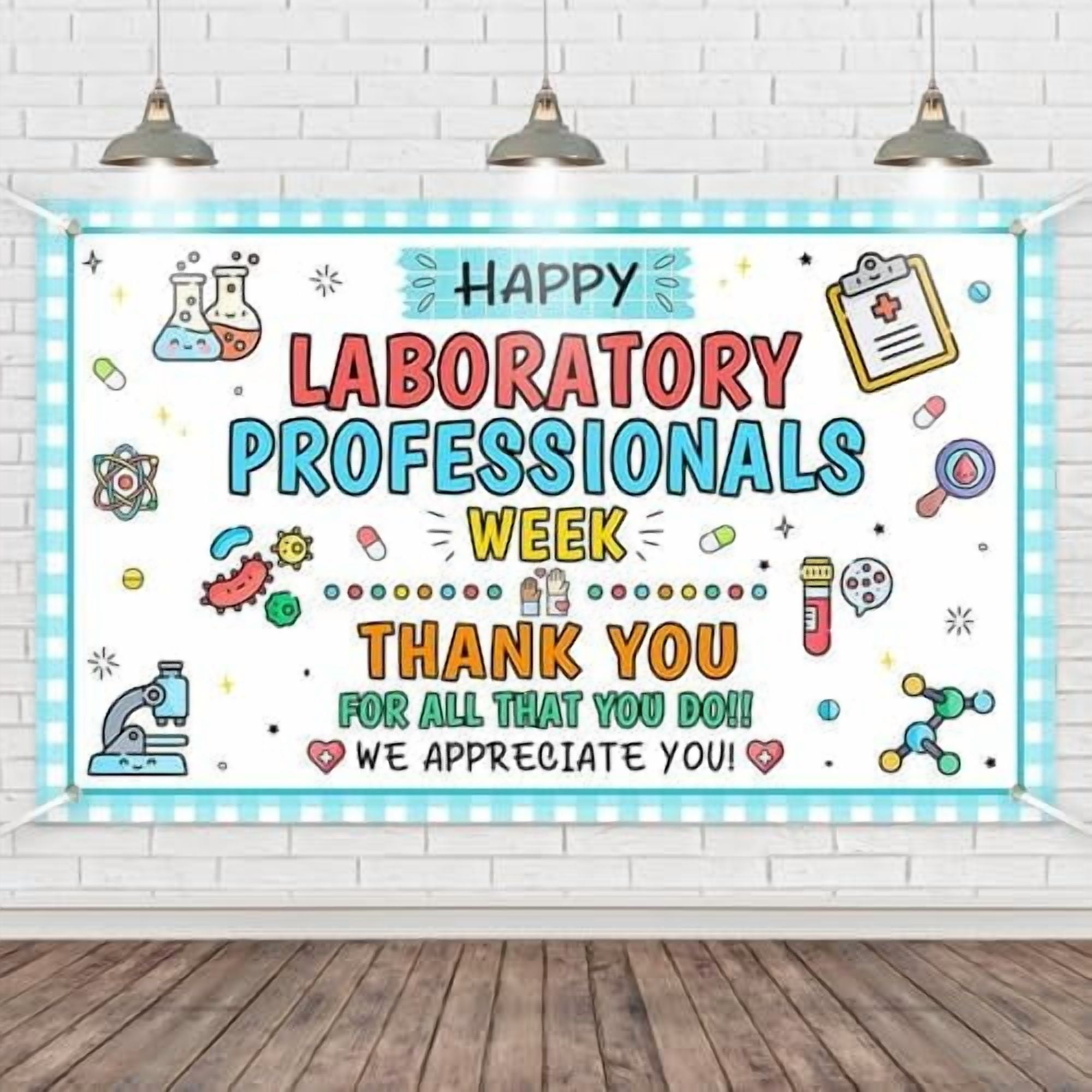 Lab Week Decorations Banner - 70.8x43.3 Inch Thank You for All You Do ...