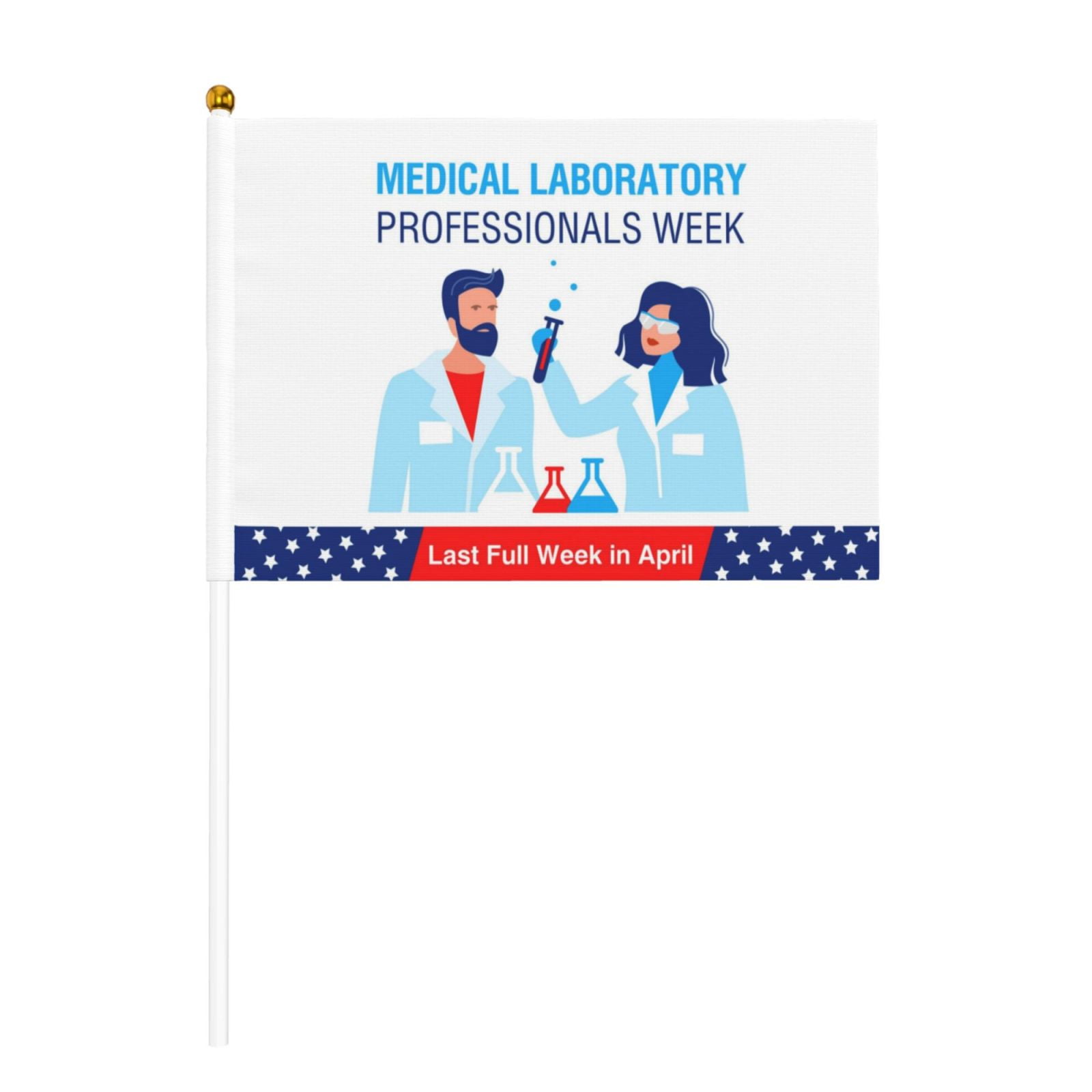 Lab Week Medical Laboratory 2024 Flag Small Mini Hand Held Flags Small ...