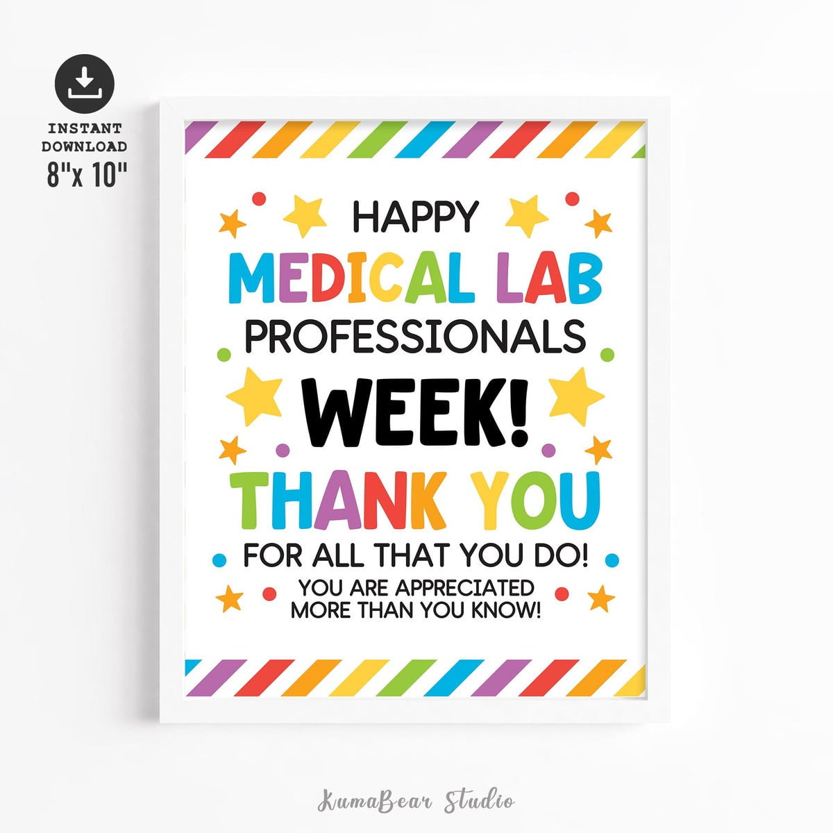 Lab Week Sign Printable, Medical Laboratory Professionals Week Poster ...