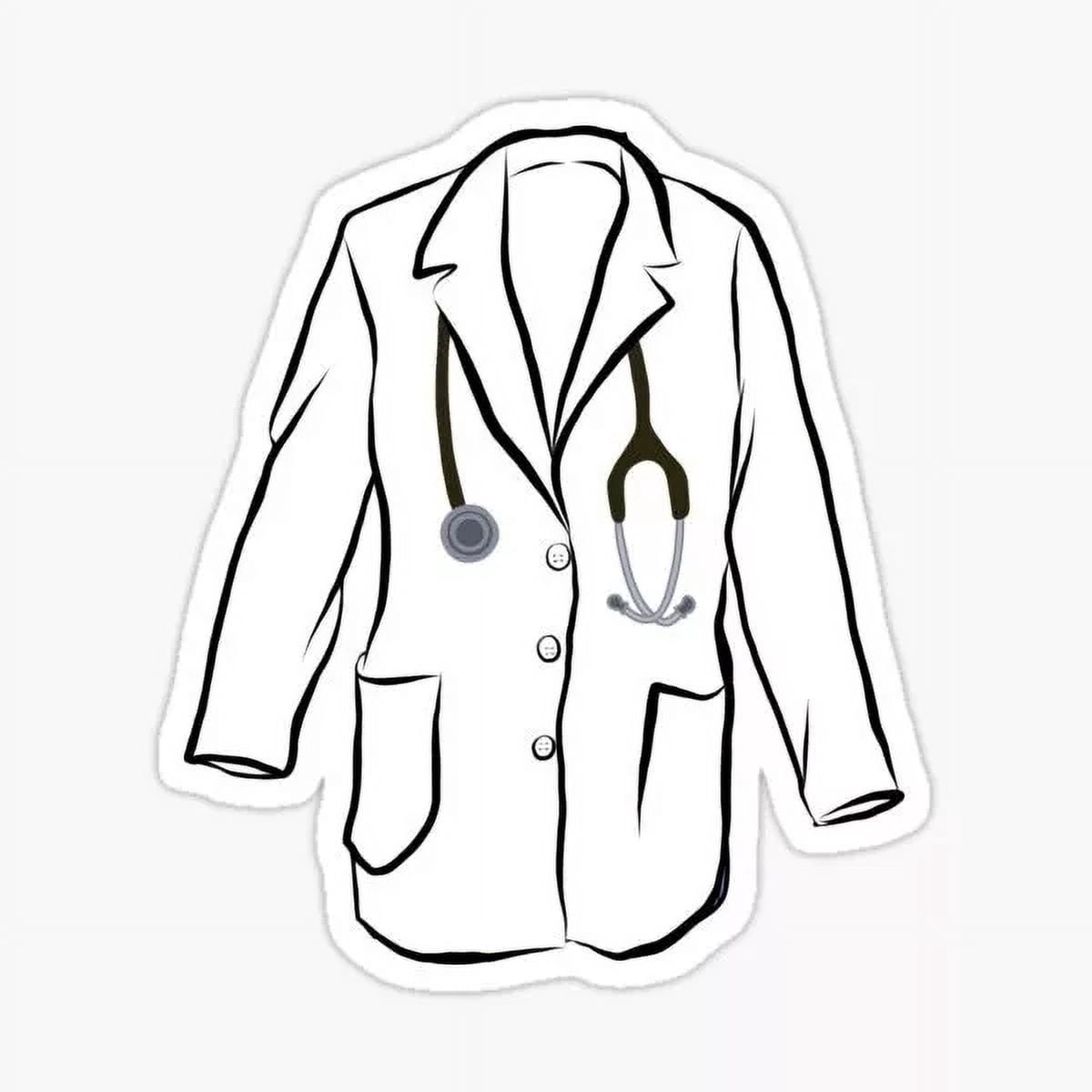 Lab White Coat Doctor Nurse Dr. Science Sticker Bumper Phone Decal ...