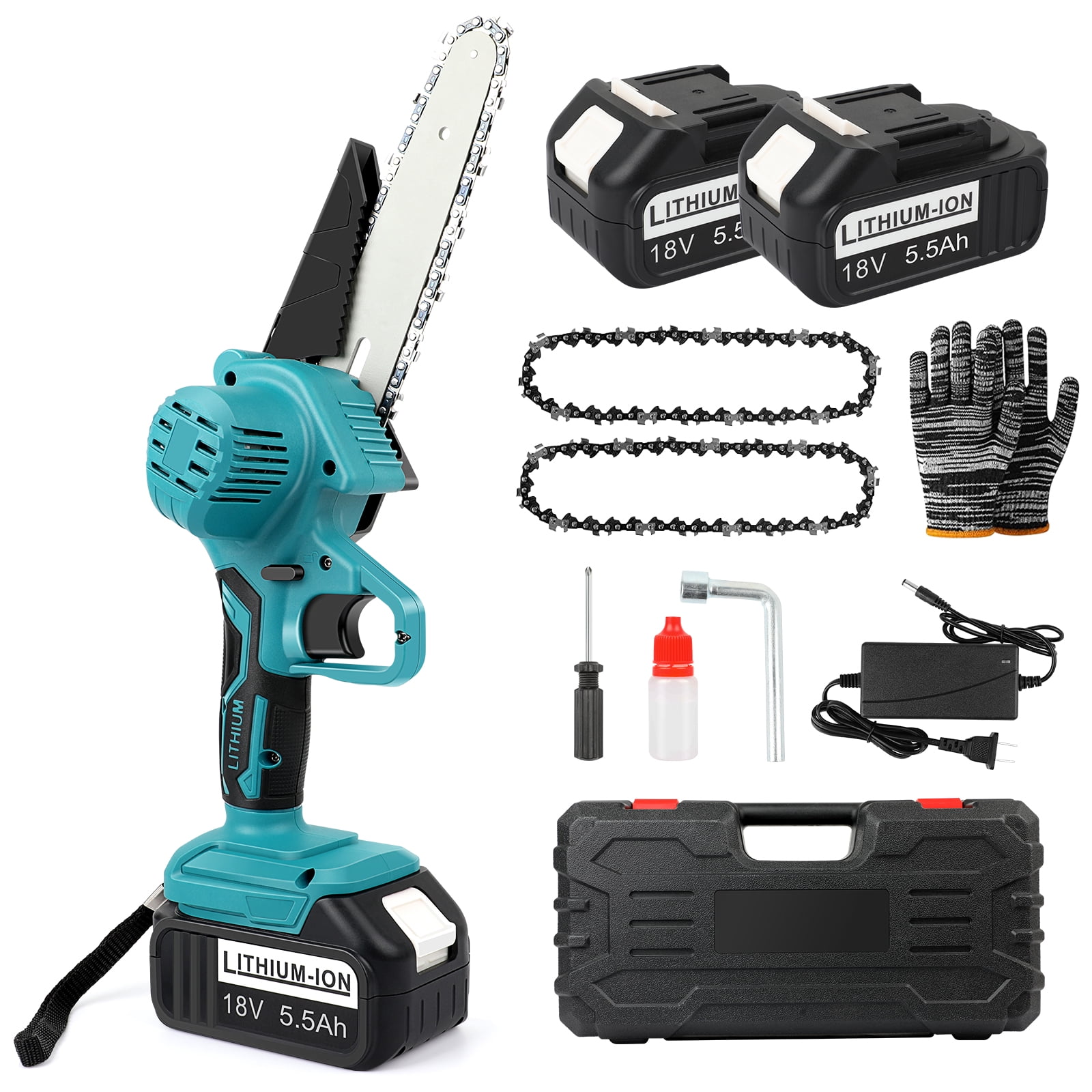 LabTEC 6 Inch Small Chainsaw Cordless, Electric Chain Saw, Handheld ...