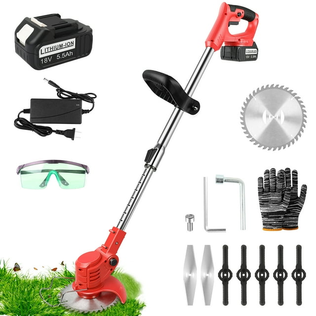 LabTEC Cordless Edge String Trimmer, Lawn Grass Edger Tool with 5.5 Ah ...