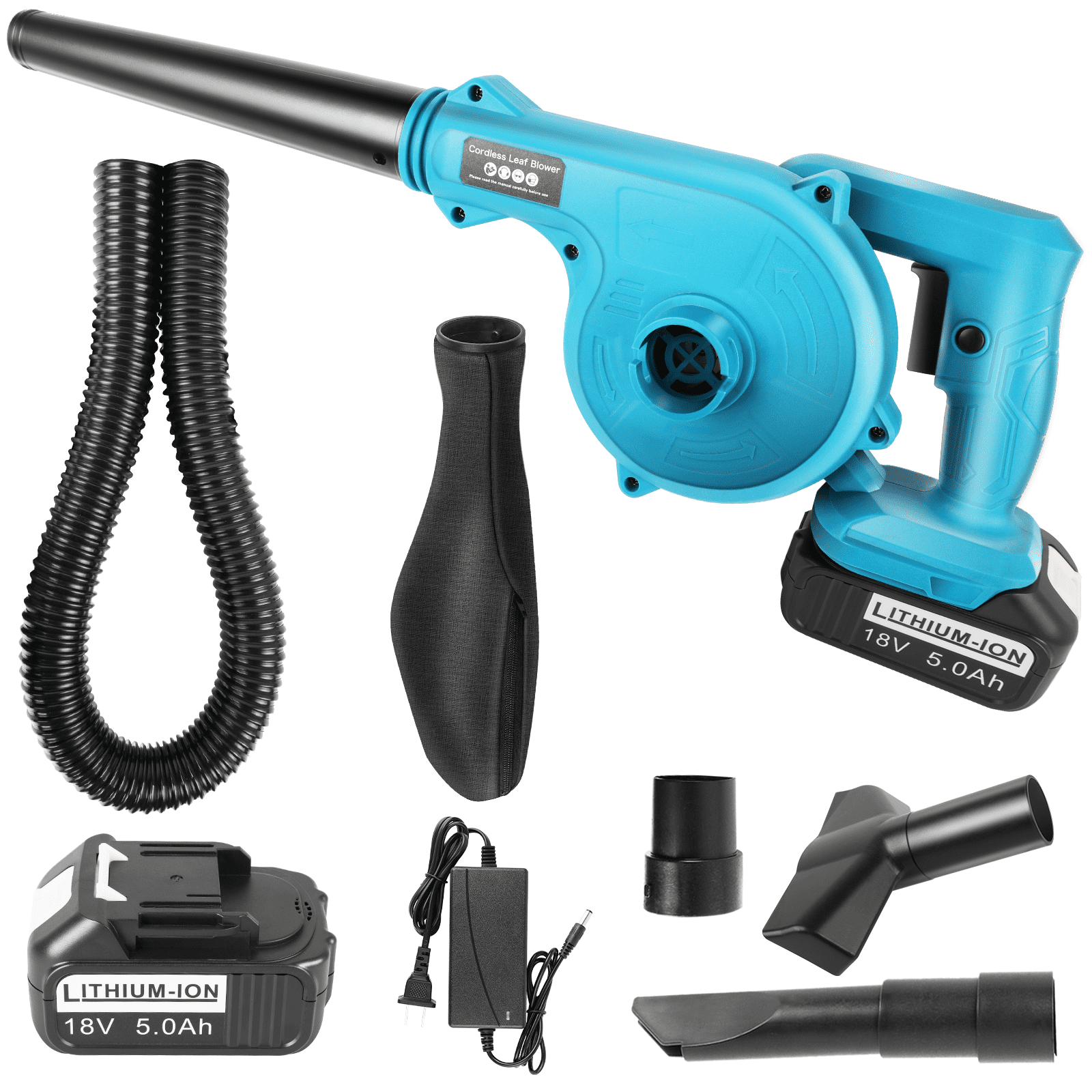 LabTEC Cordless Leaf Blower, 2-in-1 Portable Leaf Blower 18V Lithium ...