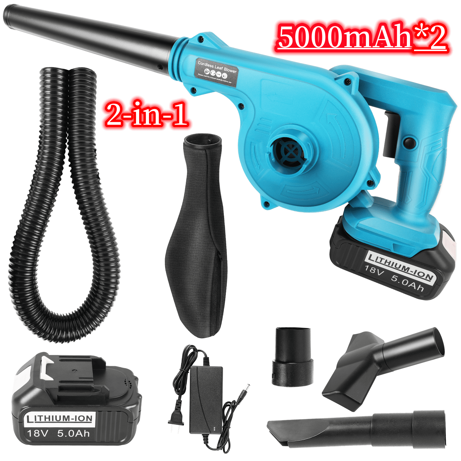 LabTEC Cordless Leaf Blower and Vacuum Cleaner, Rotary Handle Electric ...