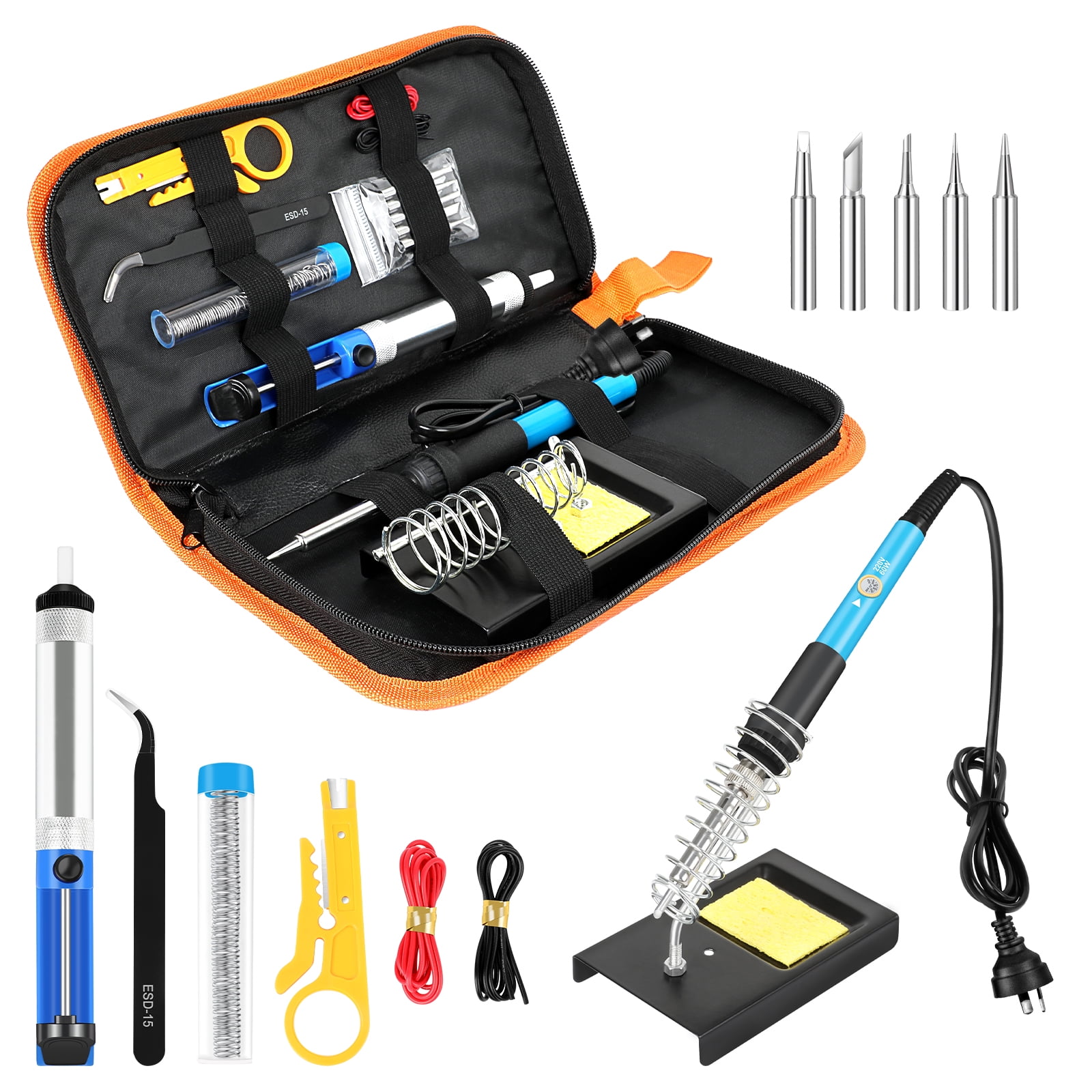 LabTEC 60W Soldering Iron Kit for Electronics, Welding Tools with ...