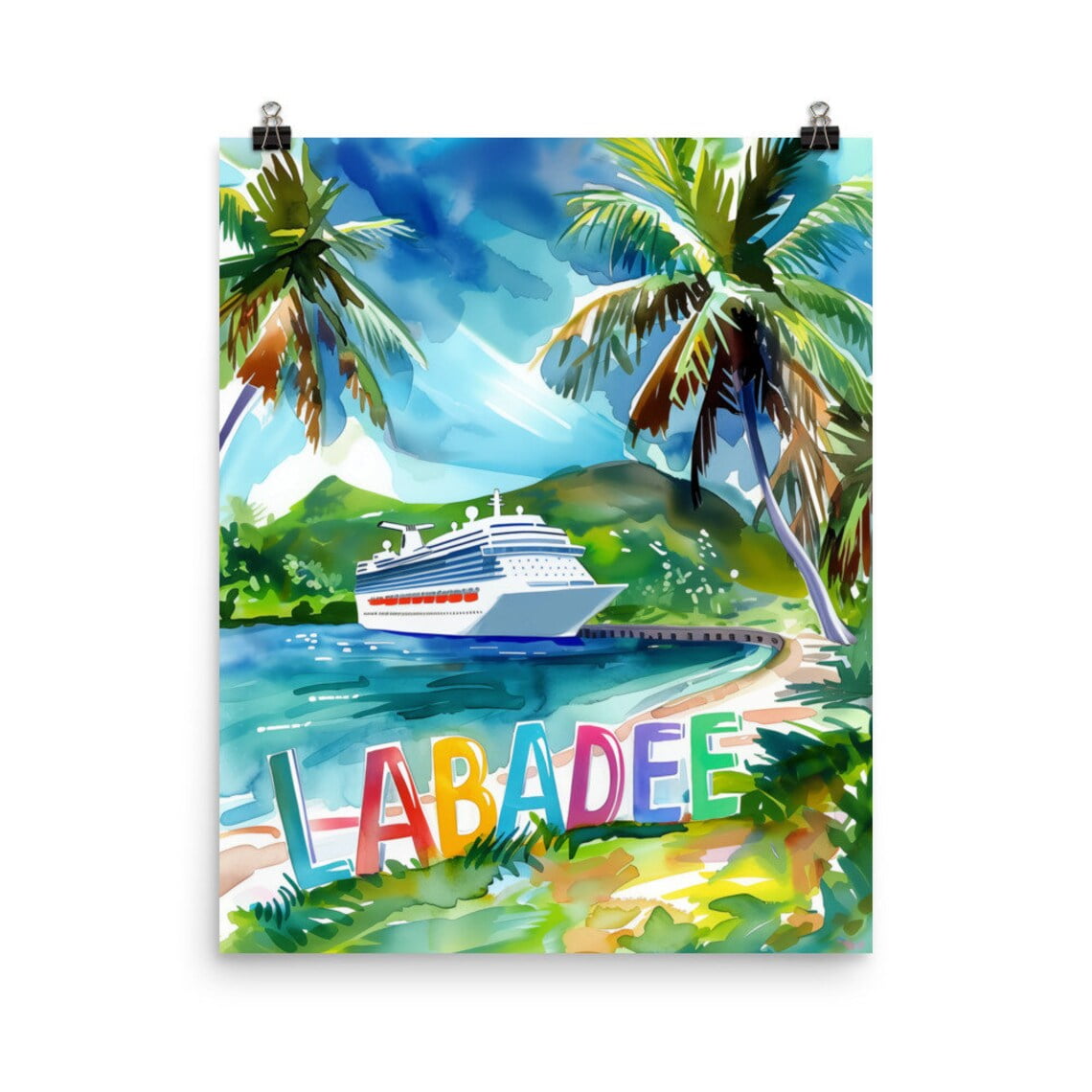 Labadee Haiti Print, Tropical Caribbean Island Wall Art, Exotic ...