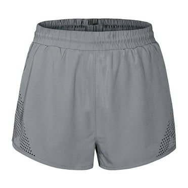 Womens Yoga Shorts Workout Active Running Shorts 2-in-1 Sports Shorts Yoga Gym Athletic with ...