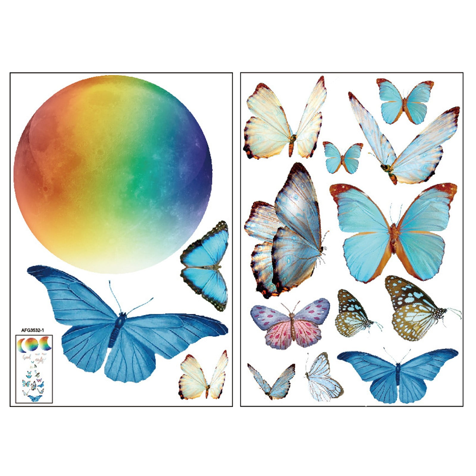 Labakihah Wall Decor Peel and Stick Wallpaper Colorful Glowing Wall ...