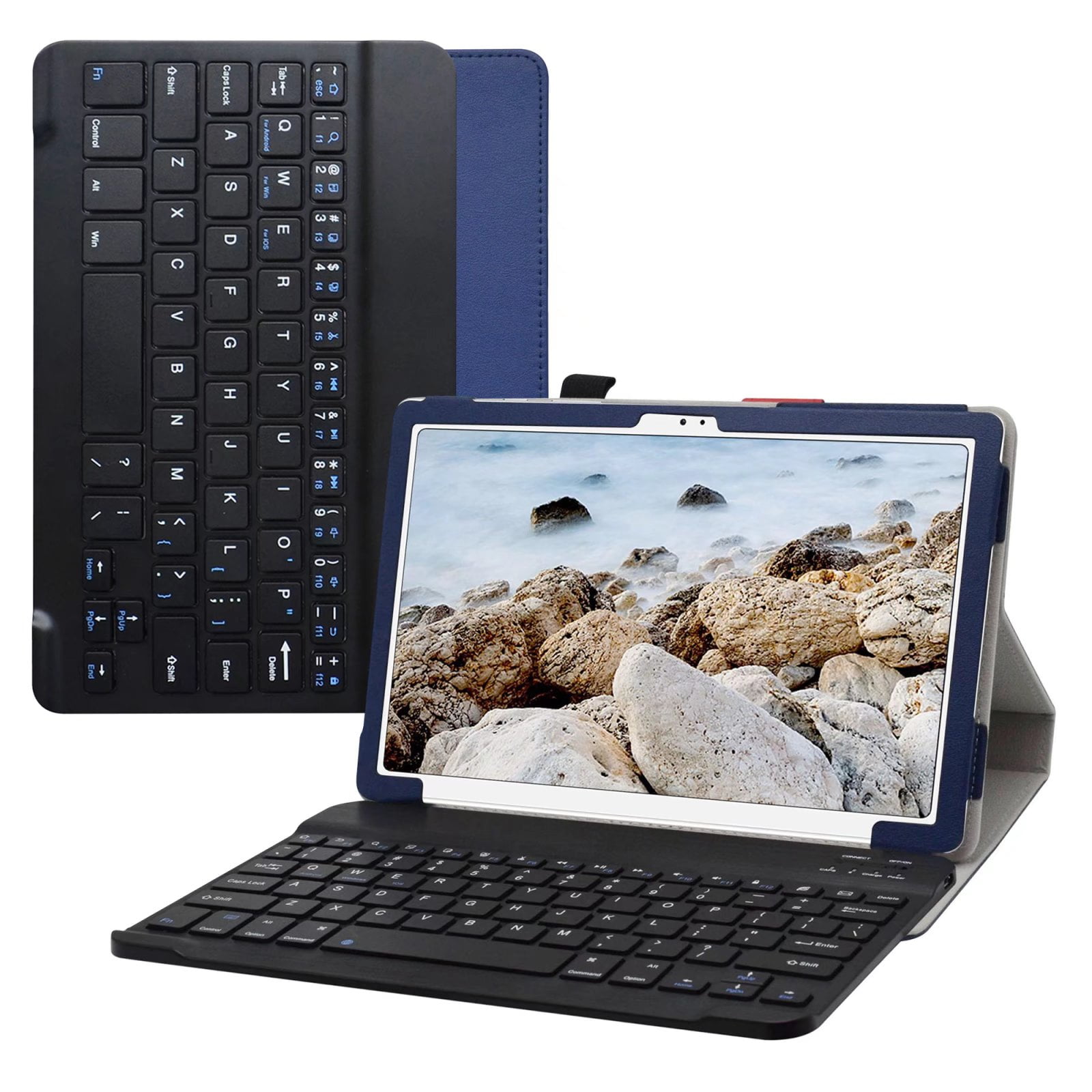 Labanema 10.4" Samsung Galaxy Tab A7 10.4 (2020) T500 T505 Bluetooth Keyboard Case, PU Leather ...