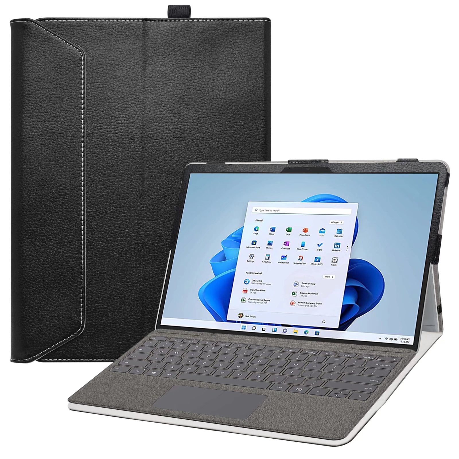 Labanema 13" Microsoft Surface Pro 8 Case, PU Leather Folio Stand ...