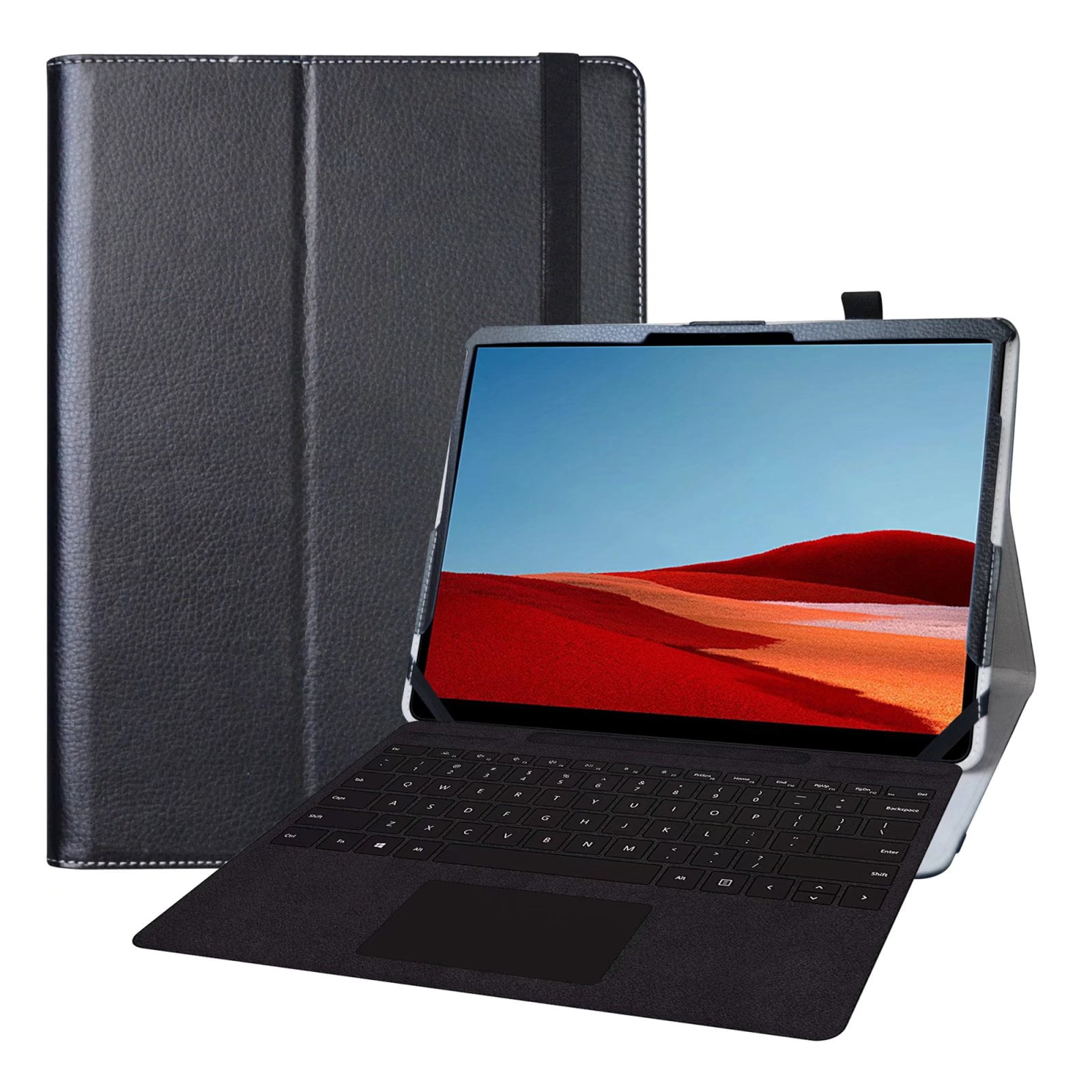 Labanema 13" NEW Microsoft Surface Pro X Case, PU Leather Folio Stand ...