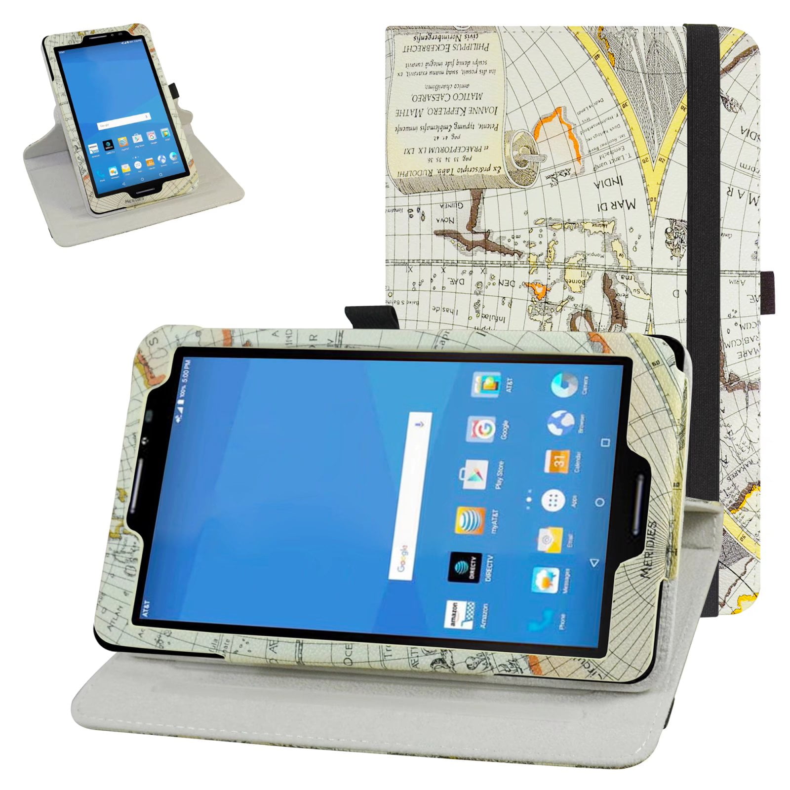 Labanema 8" AT&T Trek 2 HD 2016 Case, 360 Degree Rotary Stand 8" AT&T ...