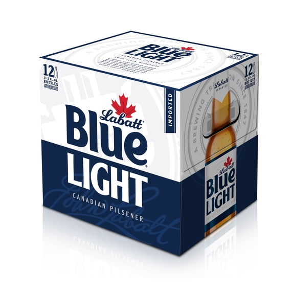 Labatt Blue Light Canadian Pilsner Beer, 12 Pack Bottle, 11.5 fl oz, 4. ...