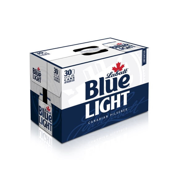 Labatt Blue Light Canadian Pilsner Beer, 30 Pack Can, 12 fl. oz, 4.0% ...