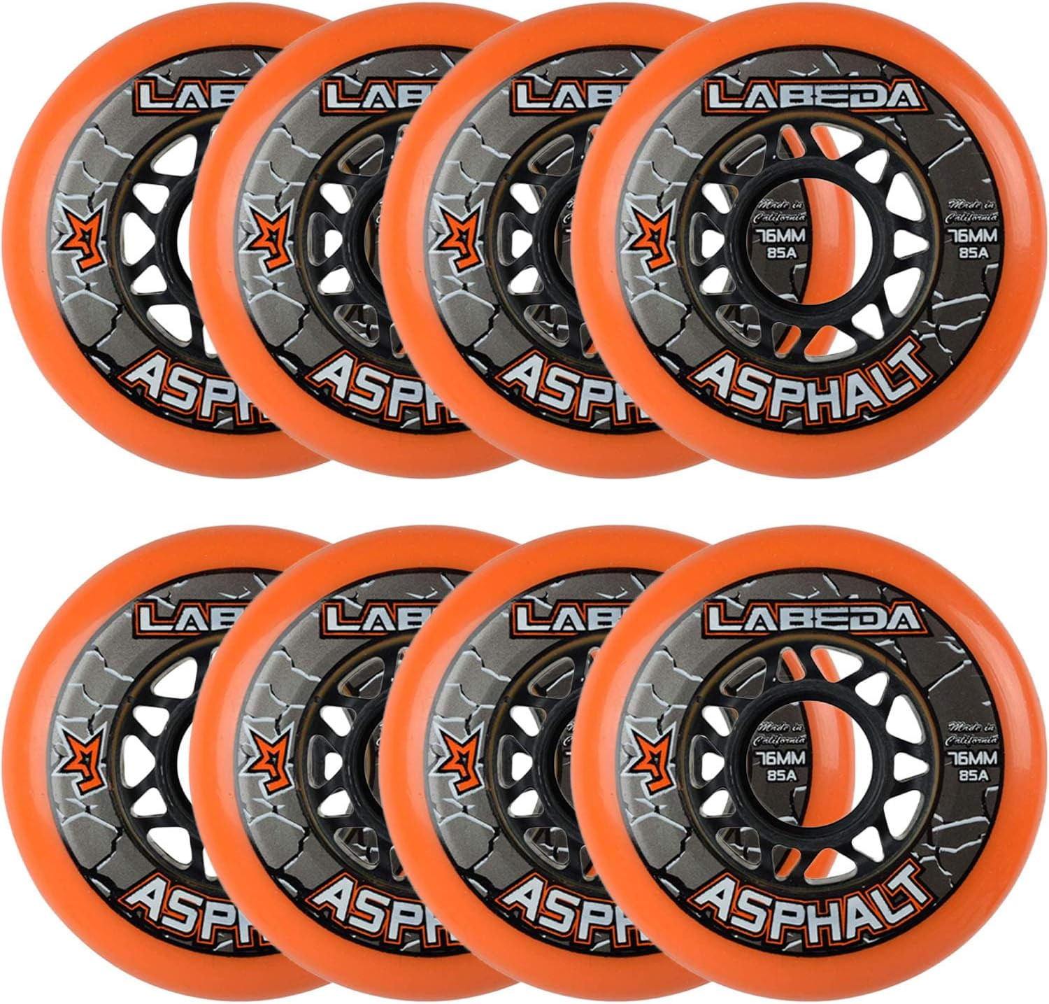 Labeda Asphalt Outdoor Inline Hockey Wheels | 76mm (76mm, 8-Pack ...