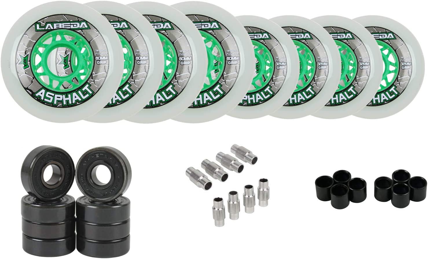 Labeda Gripper Asphalt Outdoor Inline Roller Hockey Wheels with Ceramic ...