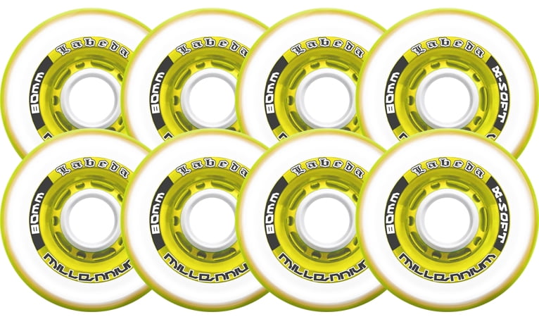Labeda Inline Roller Hockey Skate Wheels Millennium Gripper Yellow 80mm ...