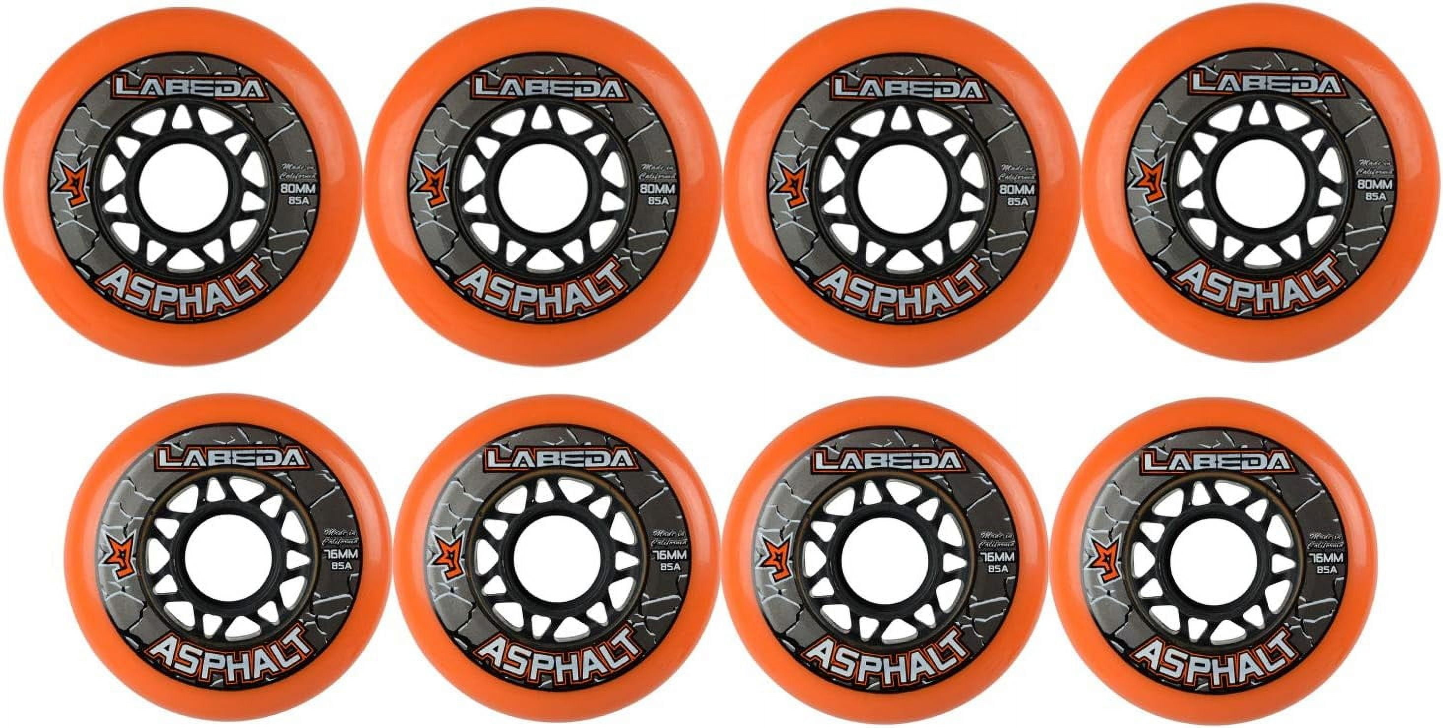 Labeda Inline Roller Hockey Wheels - Gripper Asphalt Hi-Lo 8 Pack ...