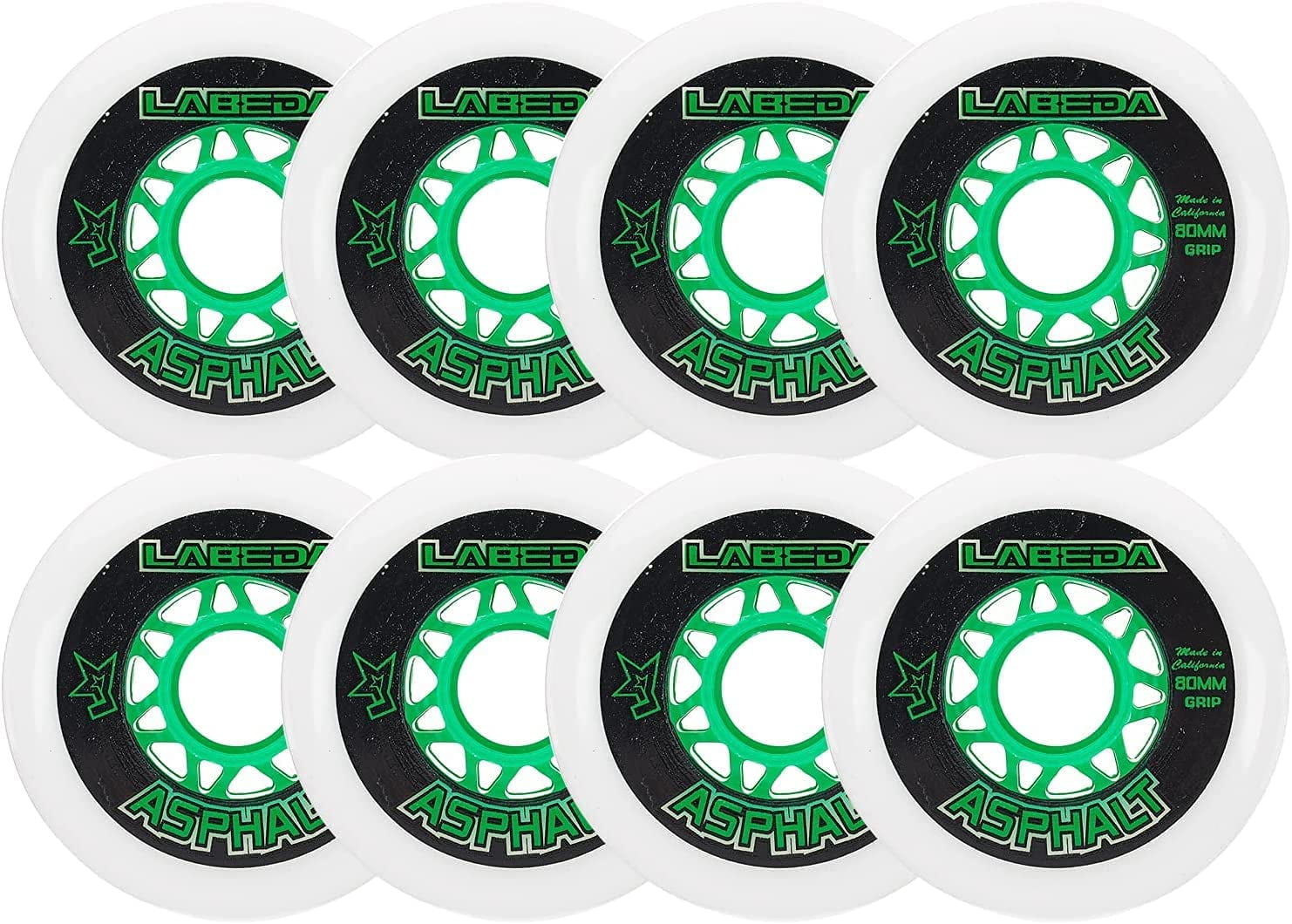 Labeda Inline Roller Hockey Wheels - Gripper Asphalt Hi-Lo 8 Pack ...