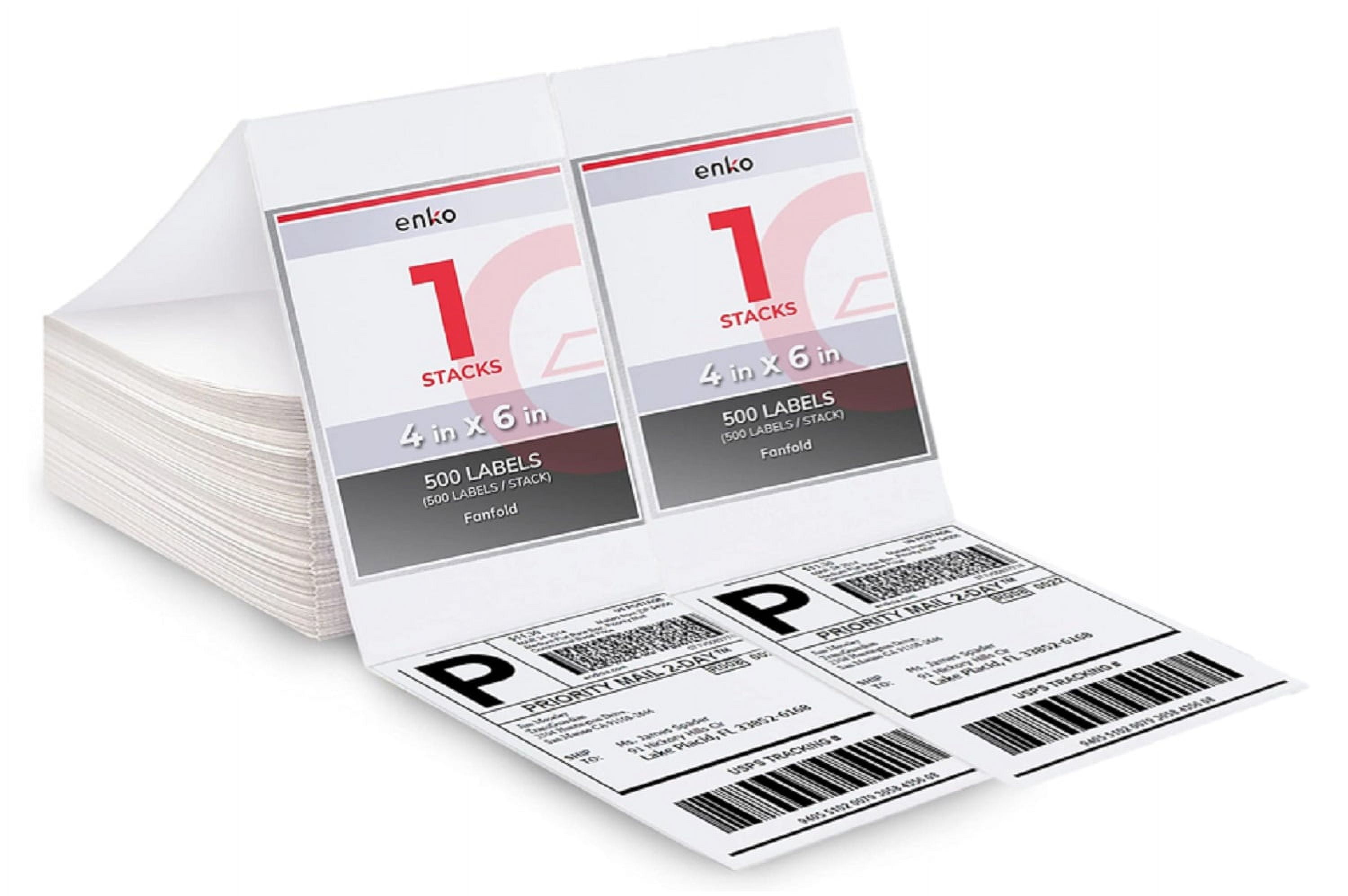 Label & More 4" x 6" Fanfold Direct Thermal Labels Compatible for Rollo ...