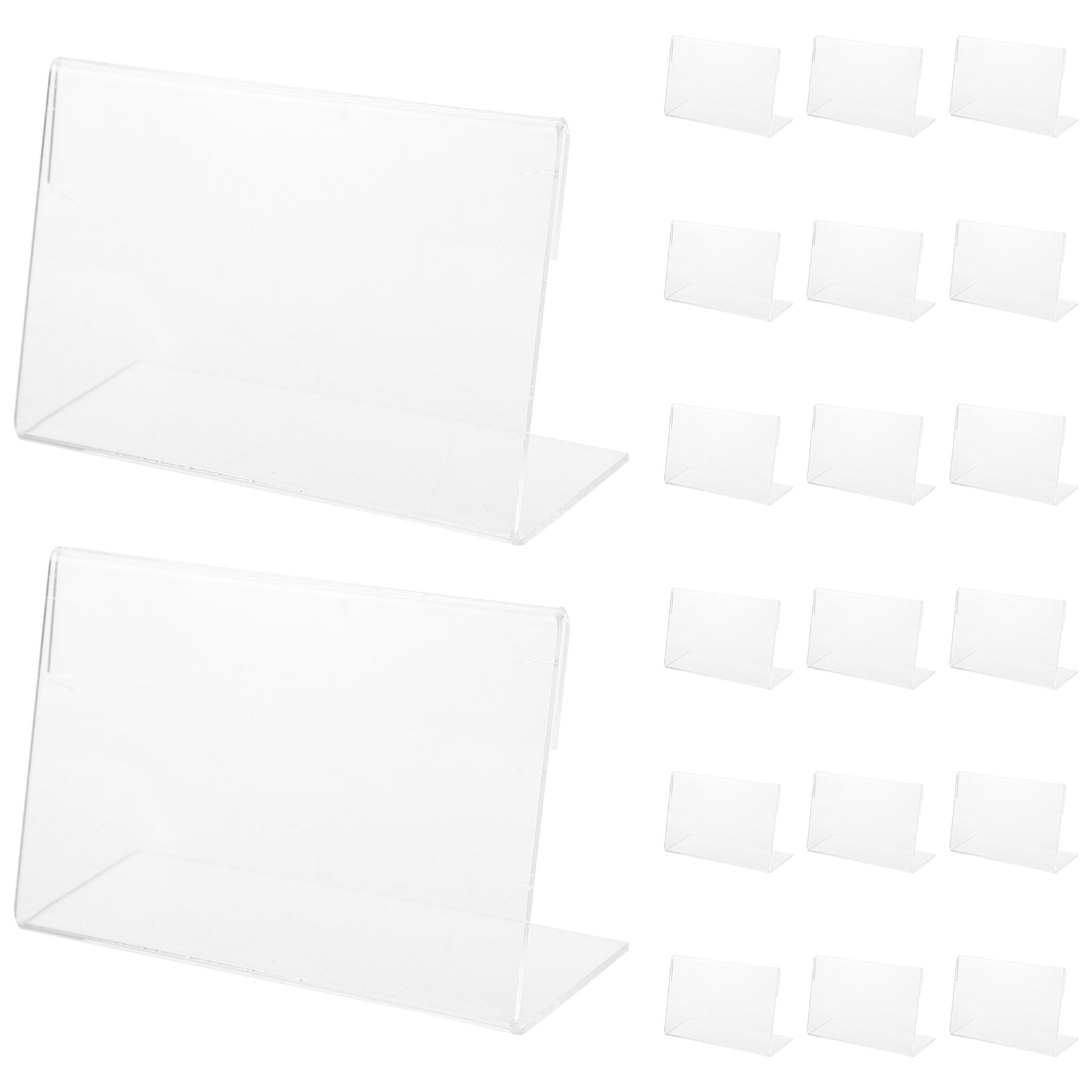 YUNLIGHTS Acrylic Transparent L Shape Display Stand For Business Owners ...