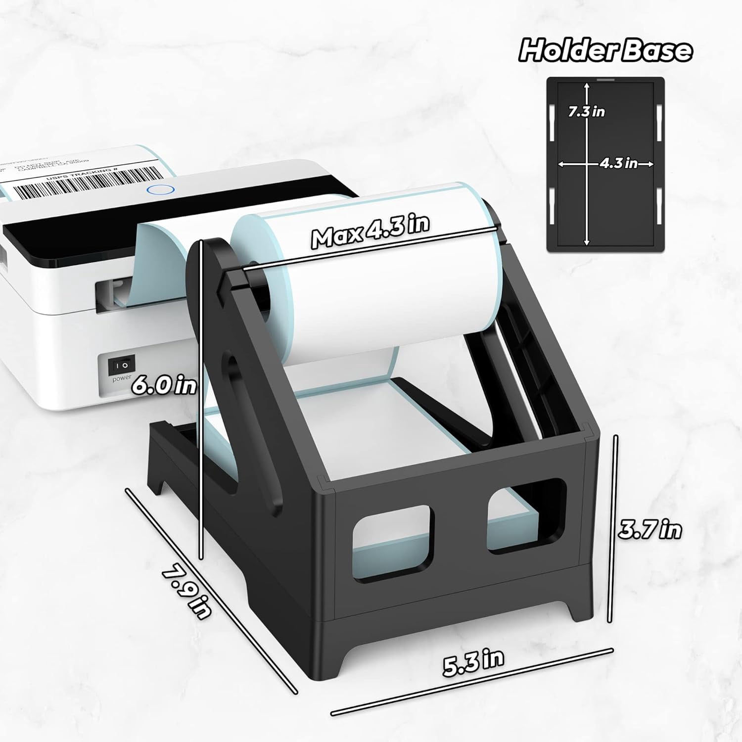 Label Holder Thermal Label Holder for Rolls and Fanfold Labels Shipping ...