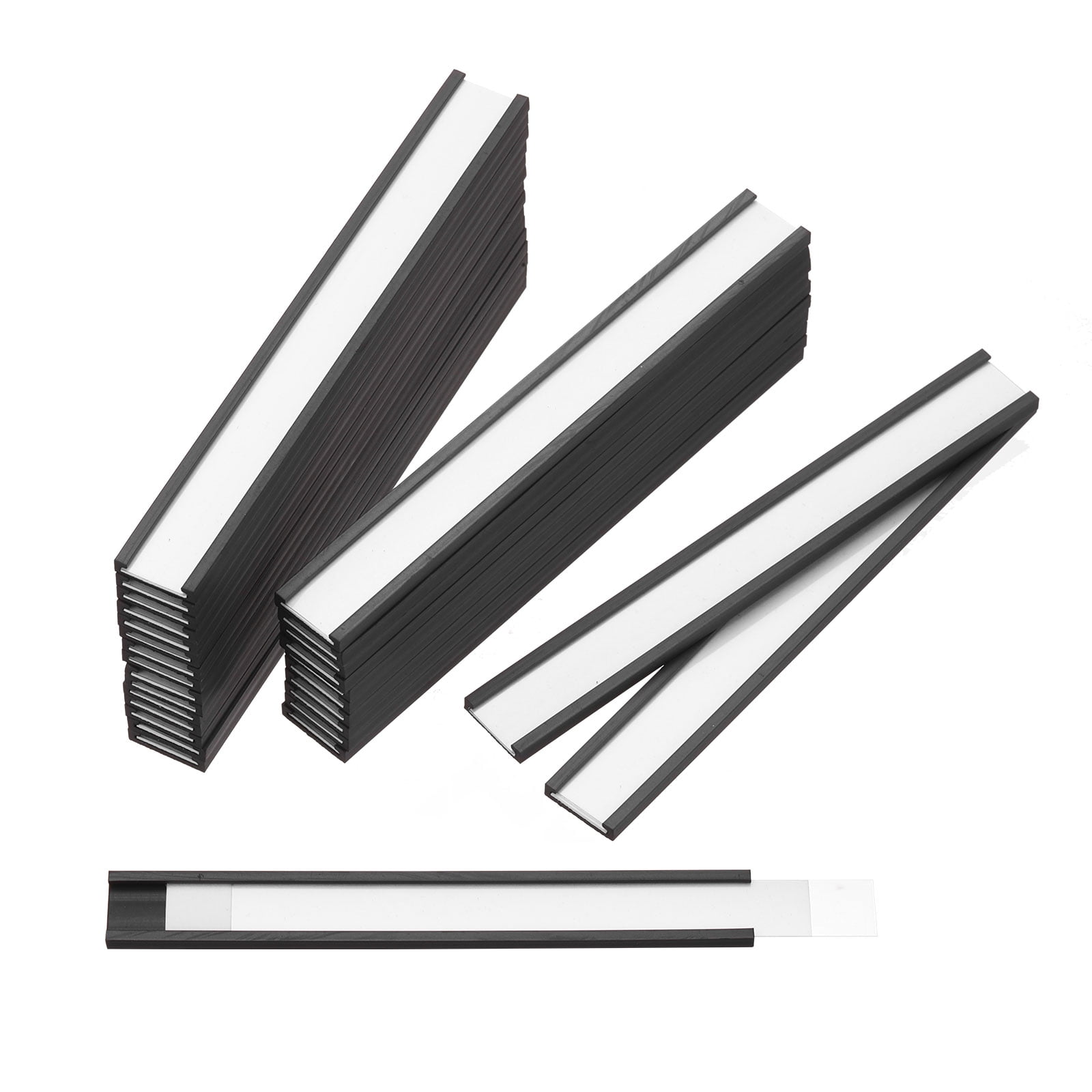 Label Holders 0.5" x 4" C Channel Rubber Magnetic for Metal Shelves ...