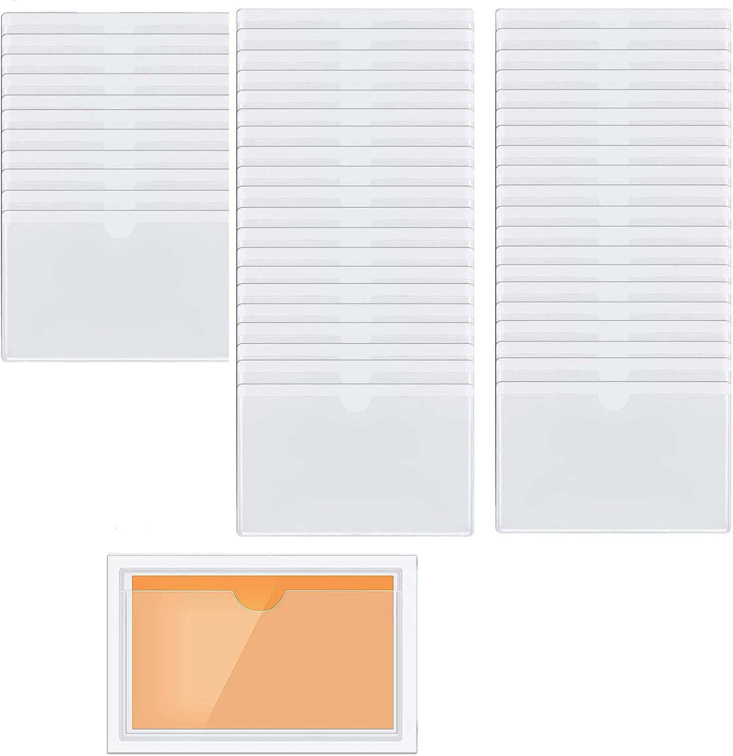 Label Holders Adhesive Shelf Tag Clear Shelf Tag Index Card Pockets ...