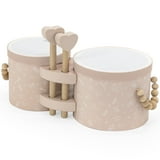 Label Label: Wooden Bongos - Pink - Musical Instrument Toy, 2 Heart ...